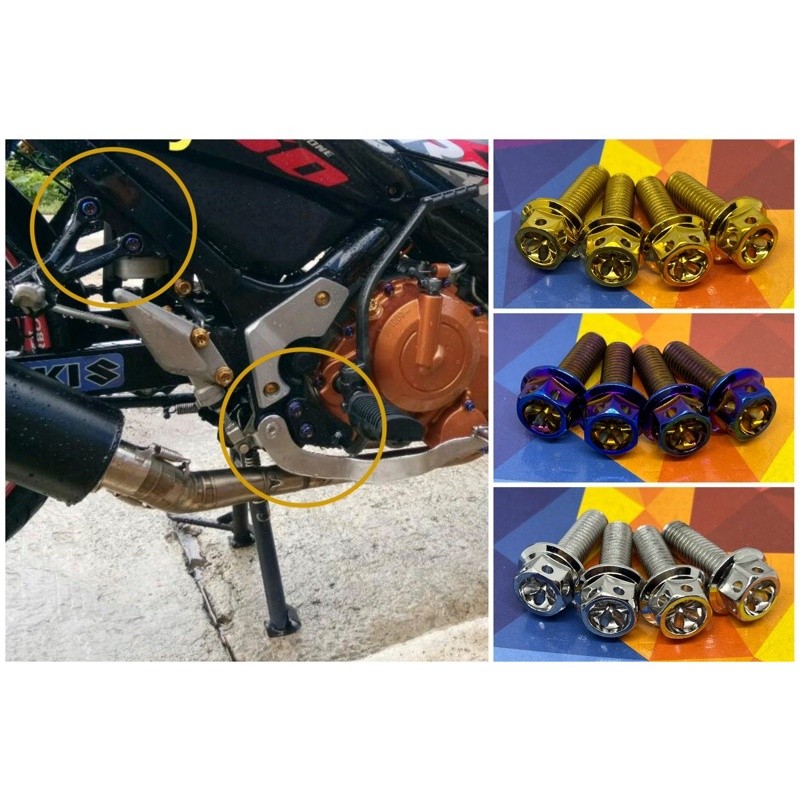 Heng Footpeg Bolts for R150 Carb/Fi | Sniper 150/155 (SOLD AS SET *4 ...