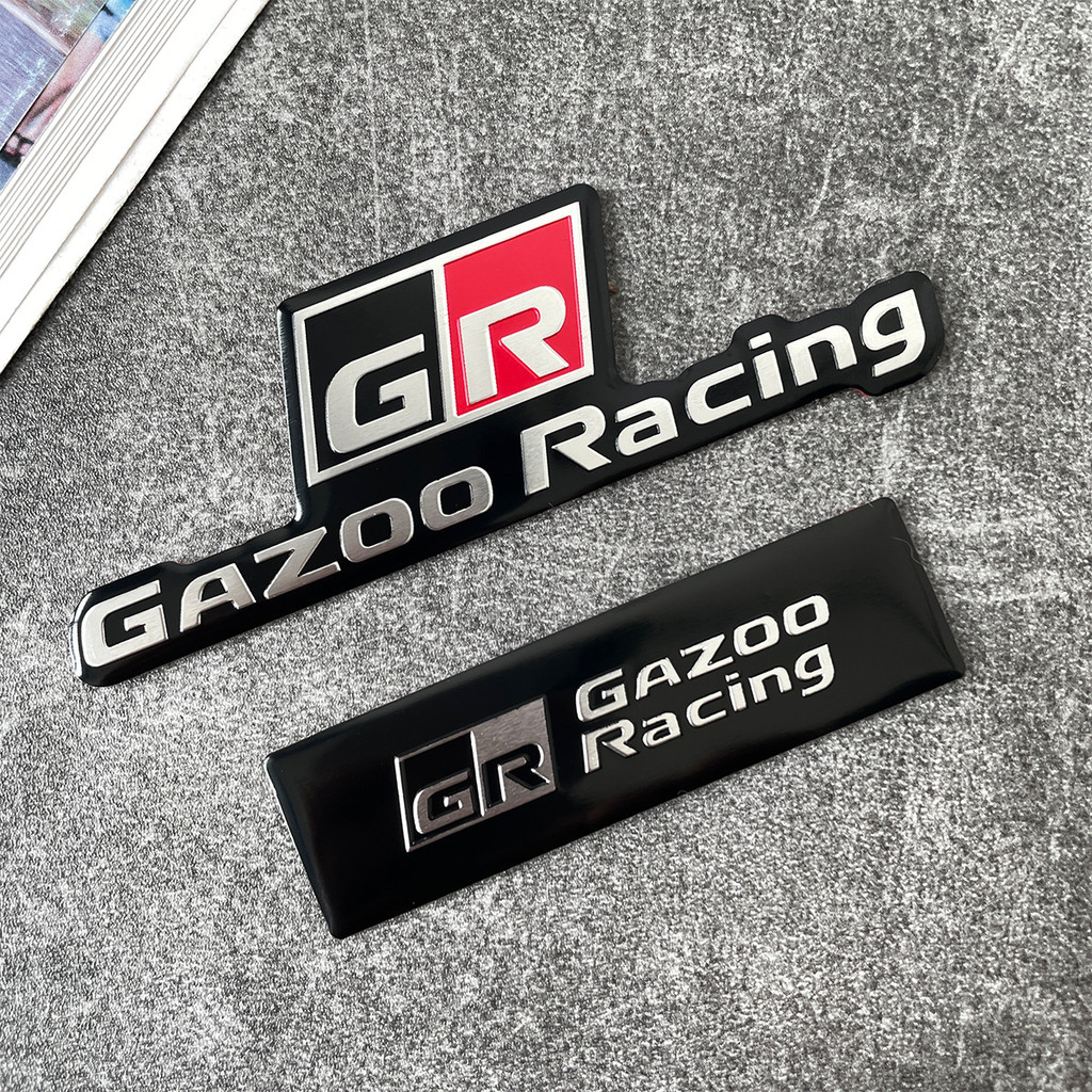 2 PCS Toyota GR Badge Car Sticker 3D Aluminum Alloy Metal Logo car ...