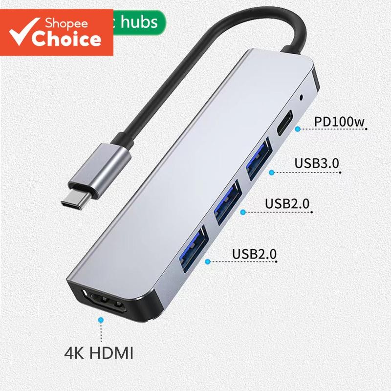 Type C HUB High Speed USB 3.0 HUB 4K HDMI PD 100W Multiport With USB ...