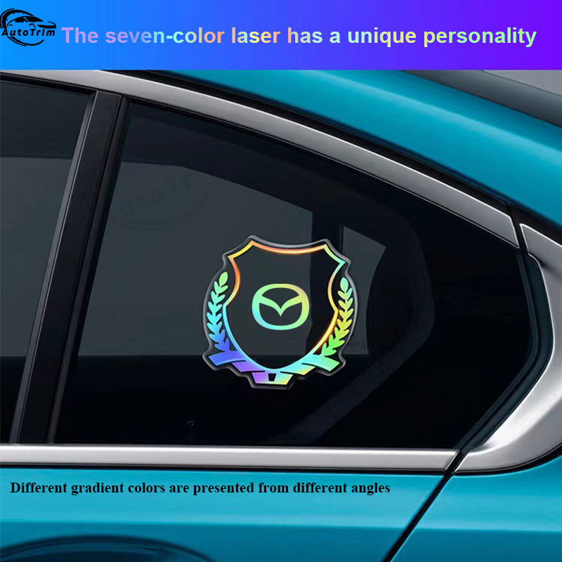 Epoxy Resin Laser Wheat Ear Triangular Window Stickers and Side Window ...