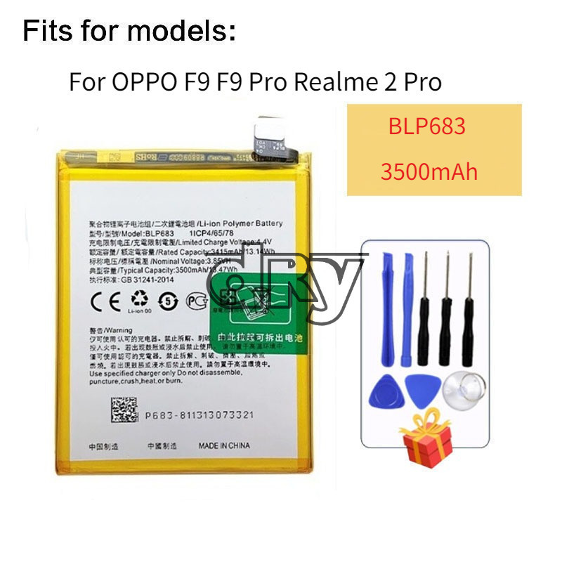 OPPO BLP683/BLP 683 Battery For OPPO F9 F9 Pro 3500MAH | Shopee Philippines