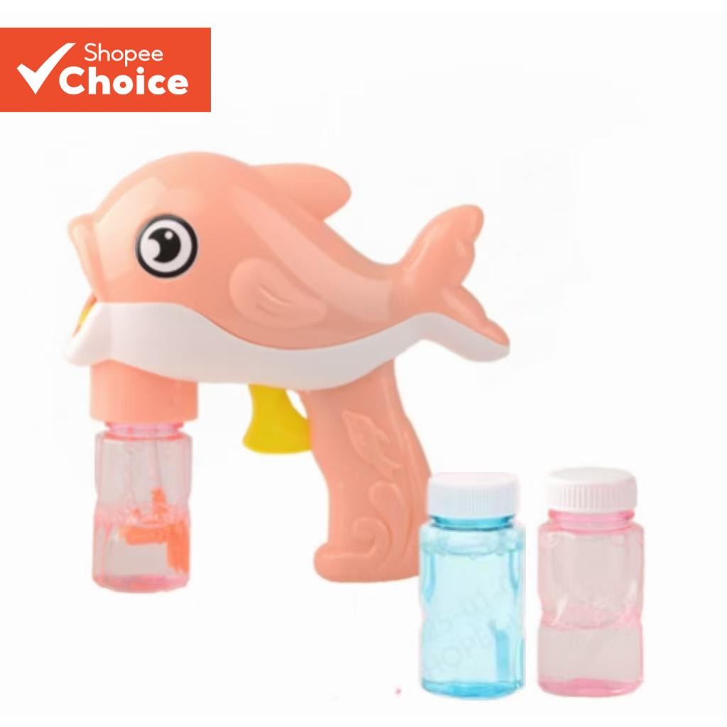 Dolphin Bubble Machine Toy No Leakage Light Music Fully Automatic ...