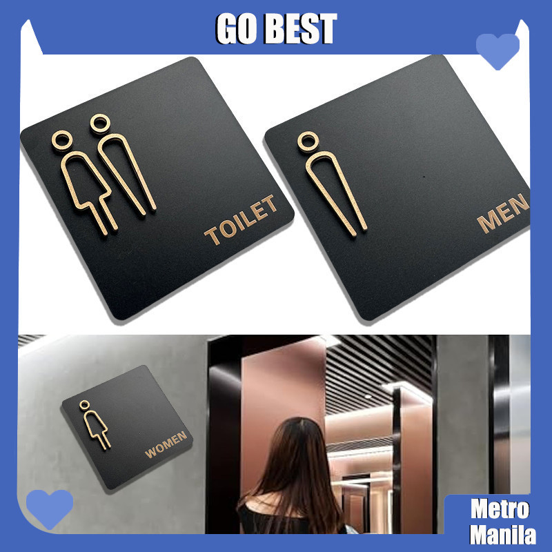 Acrylic Public Toilet Door Signage Washroom Signage Men And Women ...