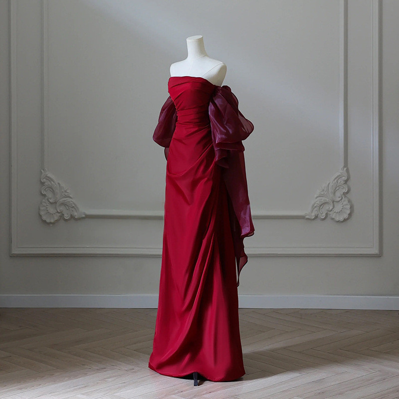 Toast Dress Female Bride High-End Sense One-Shoulder Wedding Classy ...
