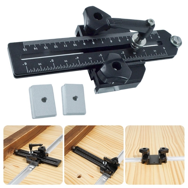 ZYHARUKO Adjustable Thin Rips Jig Aluminum Alloys Woodworking T Track ...