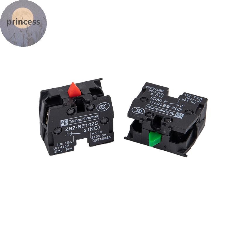 Princes 2pcs XB2 Push Button Switch ZB2-BE102C(NC) Contact Block ZB2 ...