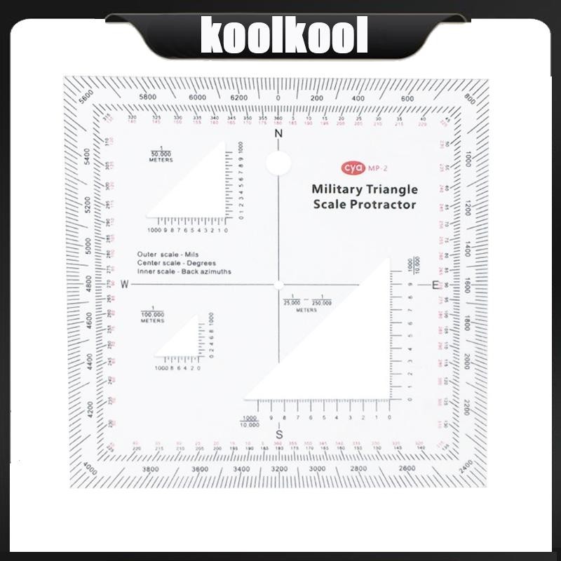 kool MGRS USNG Coordinate Scale Protractors for Sea Land Navigation ...