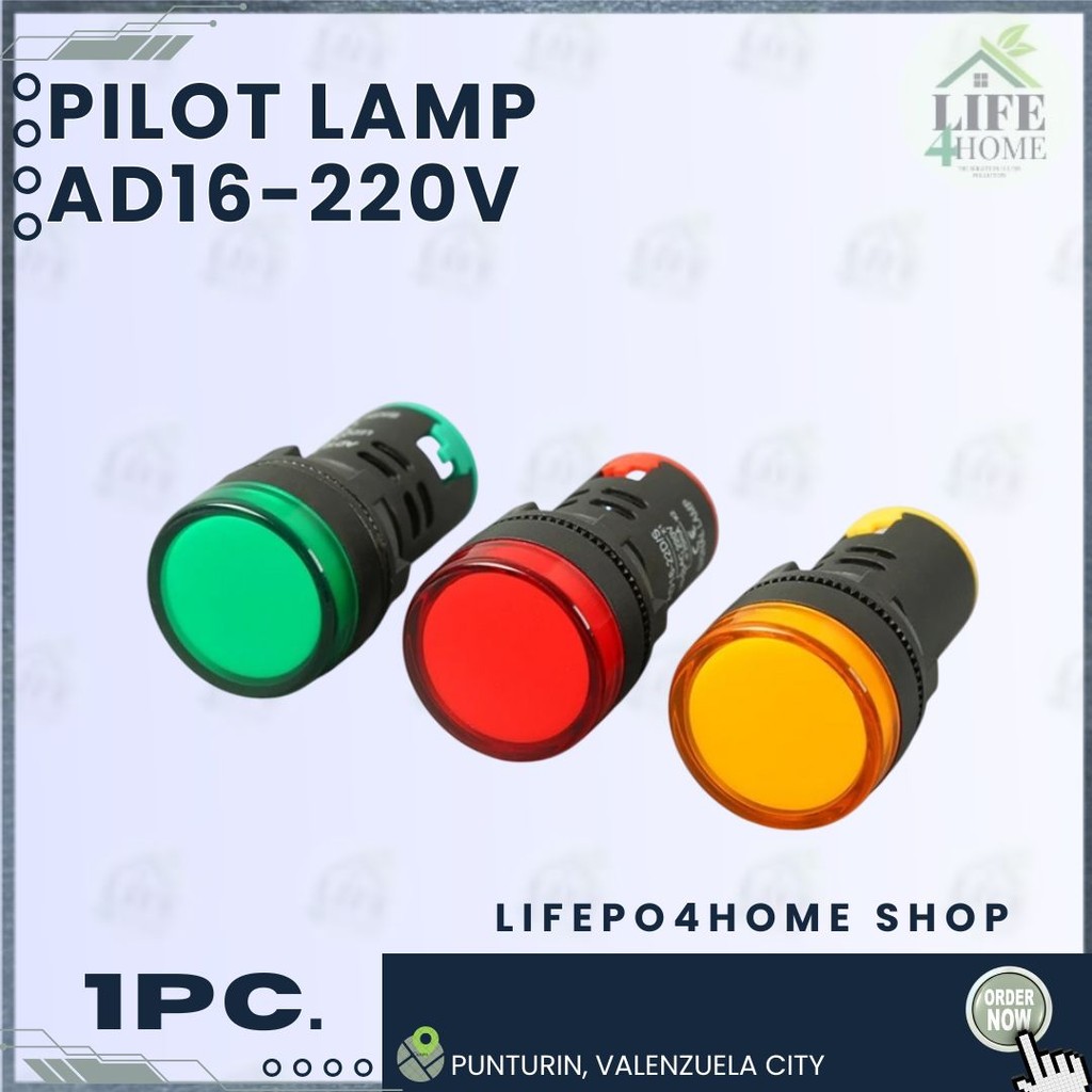 1PC. LED SIGNAL LAMP Pilot Panel Indicator AD16 AC220V Indicator Light ...