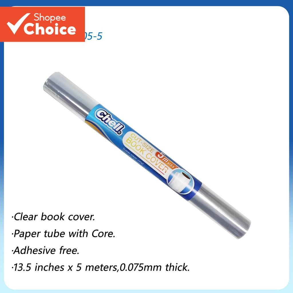 1 Pack.Clear book cover, Paper tube with Core, Adhesive free，13.5 ...