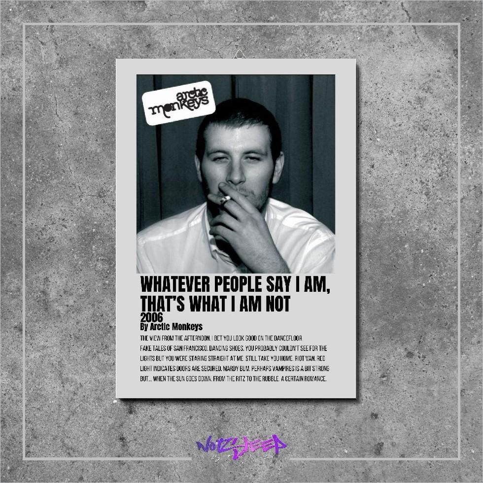 Wooden poster Music cover Album and judu of Whatever People Say I Am, That's What Arctic Monkeys ...