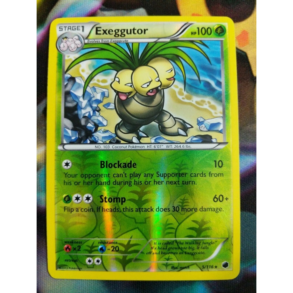 Pokemon Exeggutor [Reverse Holo] 5 Pokemon Plasma Freeze | Shopee ...