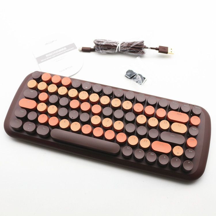 Ferris Hand Wired Mechanical Keyboard Gaming Girl Cute Retro Round ...