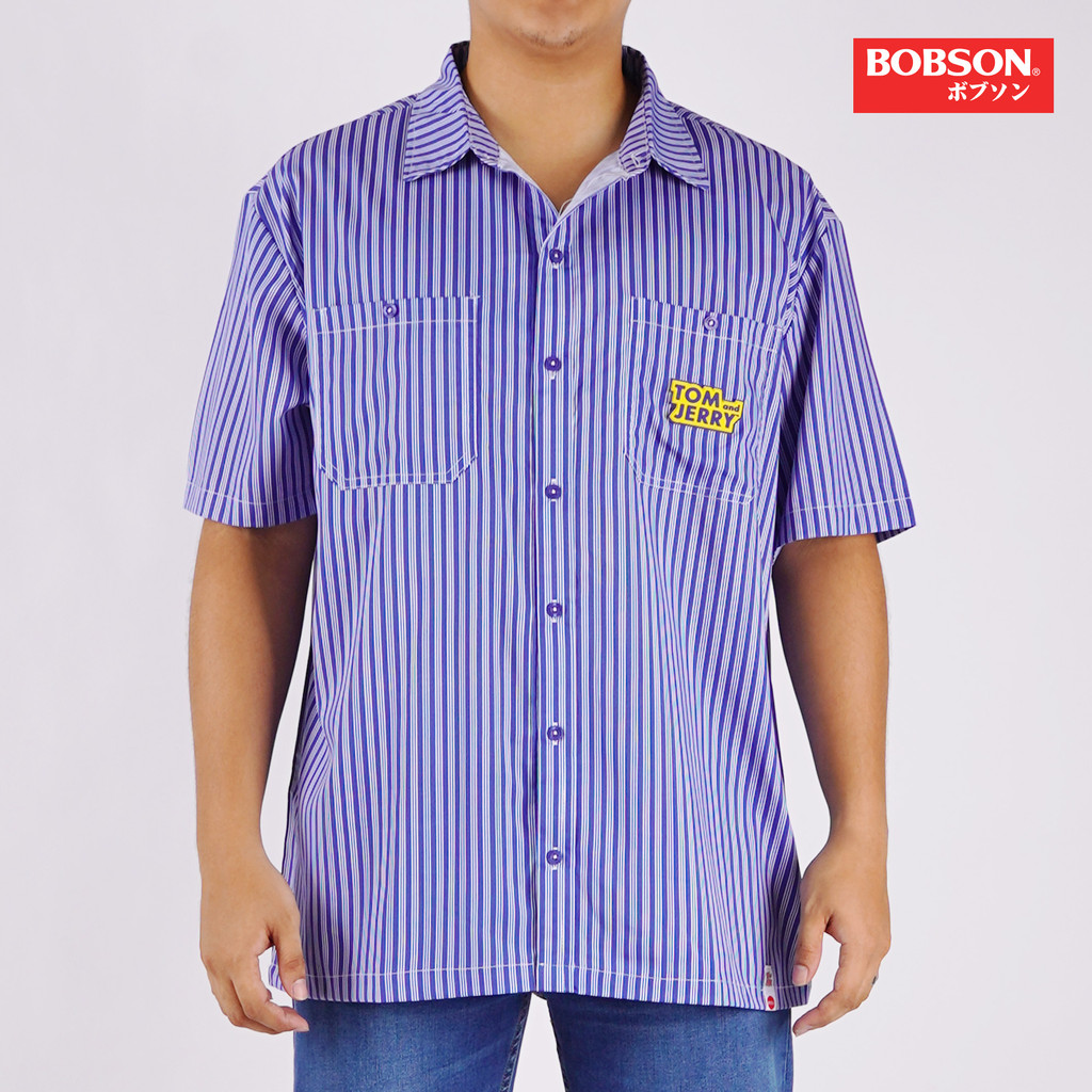 Bobson Japanese X Tom and Jerry Men's Basic Woven Shirt Comfort Fit ...