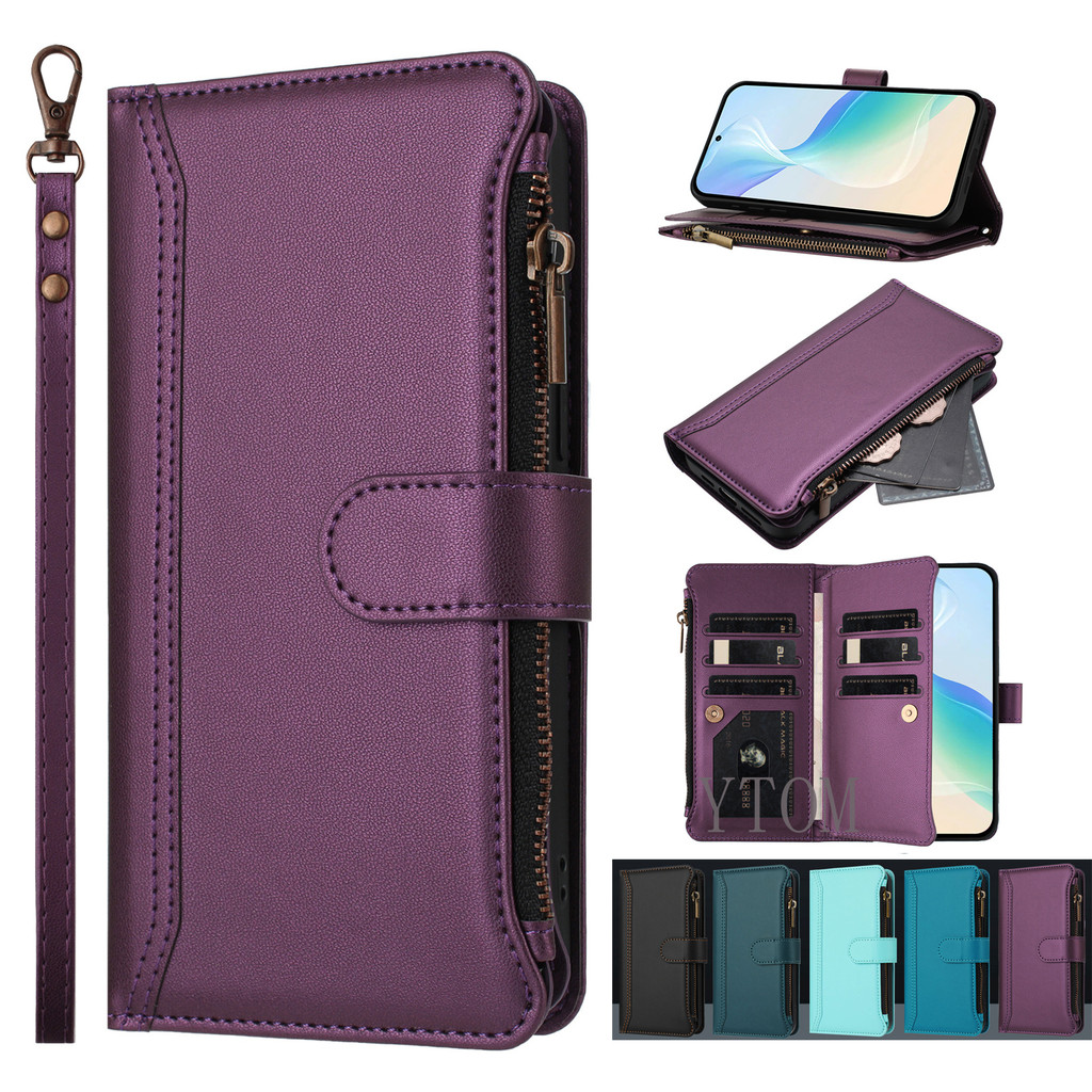 For Xiaomi POCO F7 Ultra M7 X7 C75 F6 X6 M6 X5 F5 M5S C71 C65 X3 NFC Pro 4G 5G Zipper Pocket ...