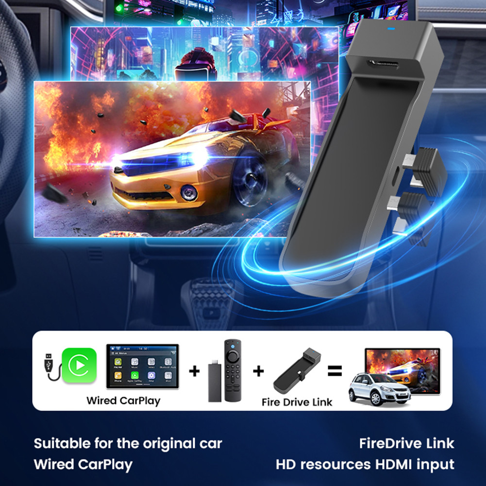 Wired CarPlay To HDMI-Compatible Car Streaming Box Easy Setup Vehicle ...