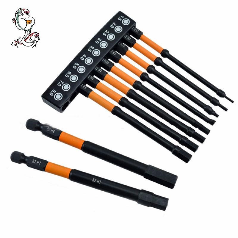 Impact Hex Head Allen Key Bit Set, Metric and SAE 1/4" Hex Shank S2 ...