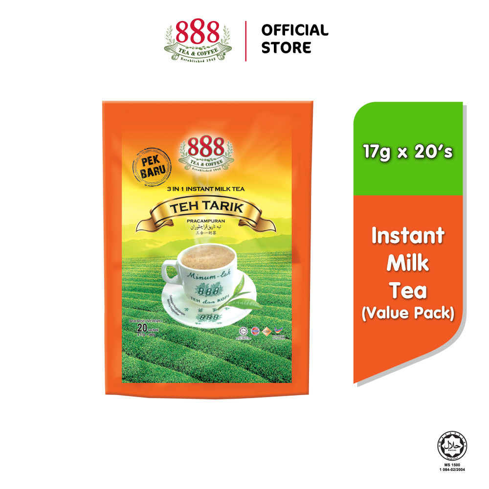 888 3 in 1 Instant Milk Tea Value Pack (17g x 20 Sachets) | Shopee ...