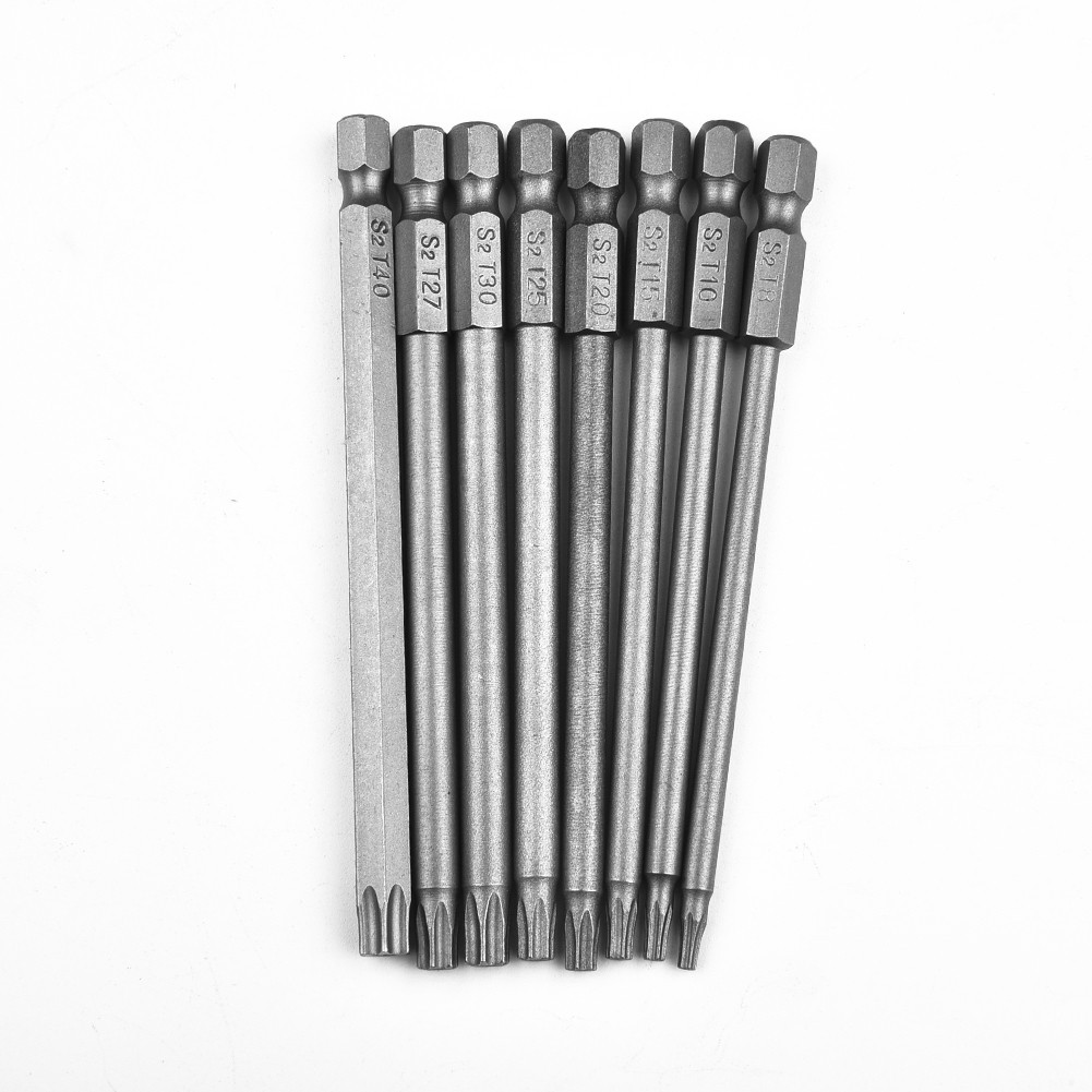 Reliable Magnetic Torx Screwdriver Bit Set 100mm T8 T15 T20 T25 T27 T30 ...