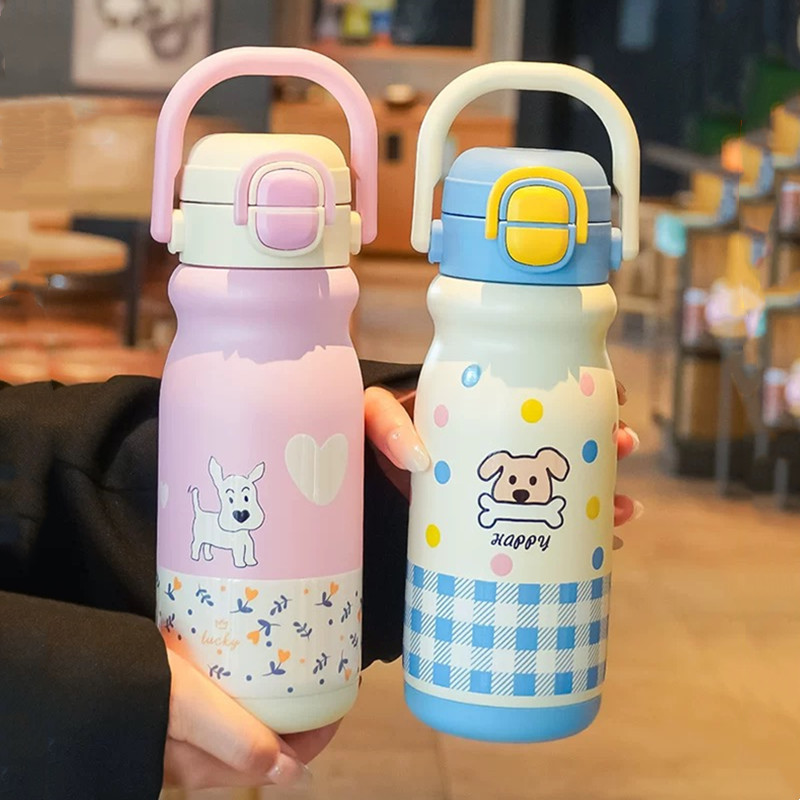 500ml Cartoon Stainless Steel 316 Thermal Flask With Handle Portable ...