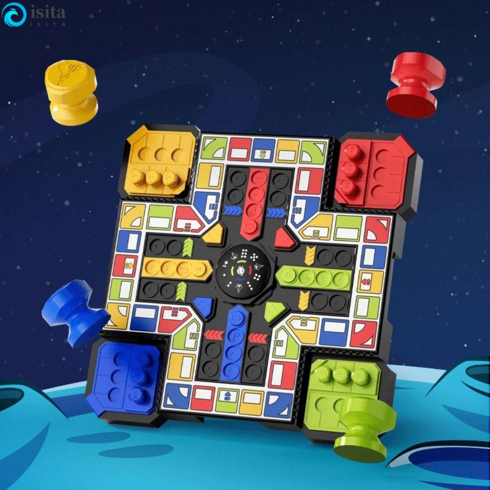 ISITA Flying Chess Board Game, Multiplayers Plastics Electronic Flying ...