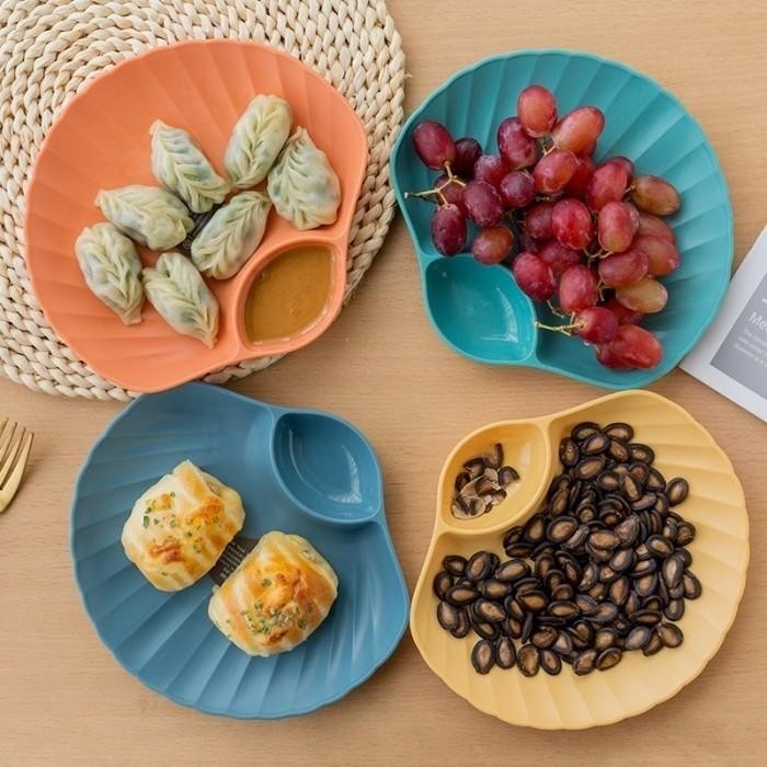 Multipurpose 2in1 Shell Shaped Plastic Fried Plate 2in1 Plastic Plate ...