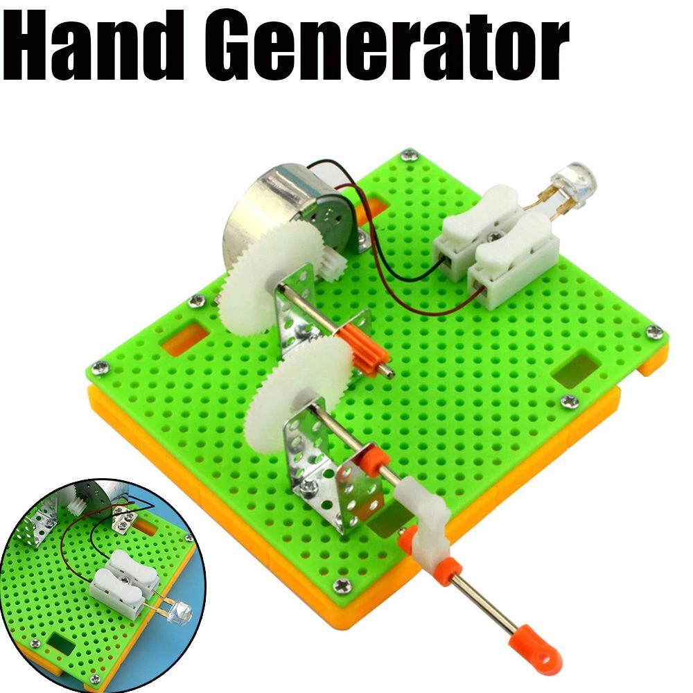Funny Hand Crank Generator Model Kits DIY Manual Dynamo Physical ...