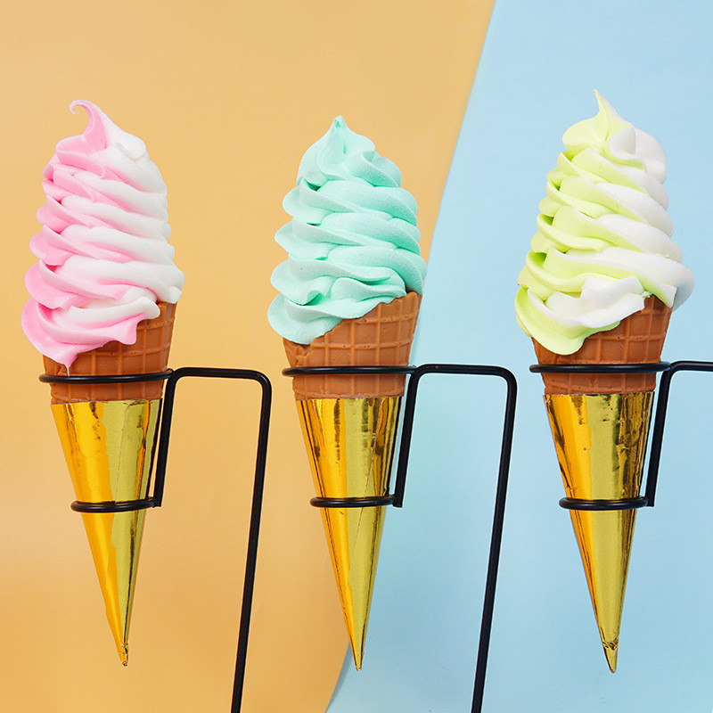 Fake Ice Cream Cones Models Large Artificial Ice Cream for Home Kitchen ...