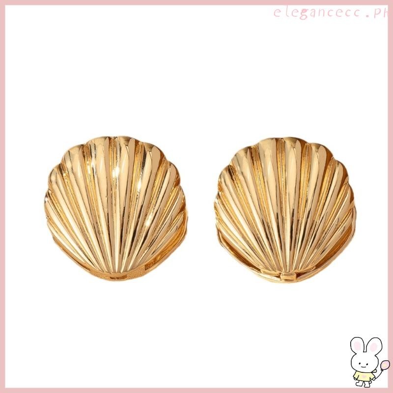 EE Small Shells Shaped Studs Earring Sweet Cool Jewelry Fashion Metal Ear Buckle | Shopee ...