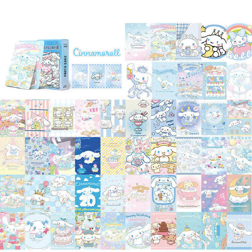 50 PCS/Set Cinnamoroll Kuromi Lomo Cards Sanrio Cartoon Flash ...