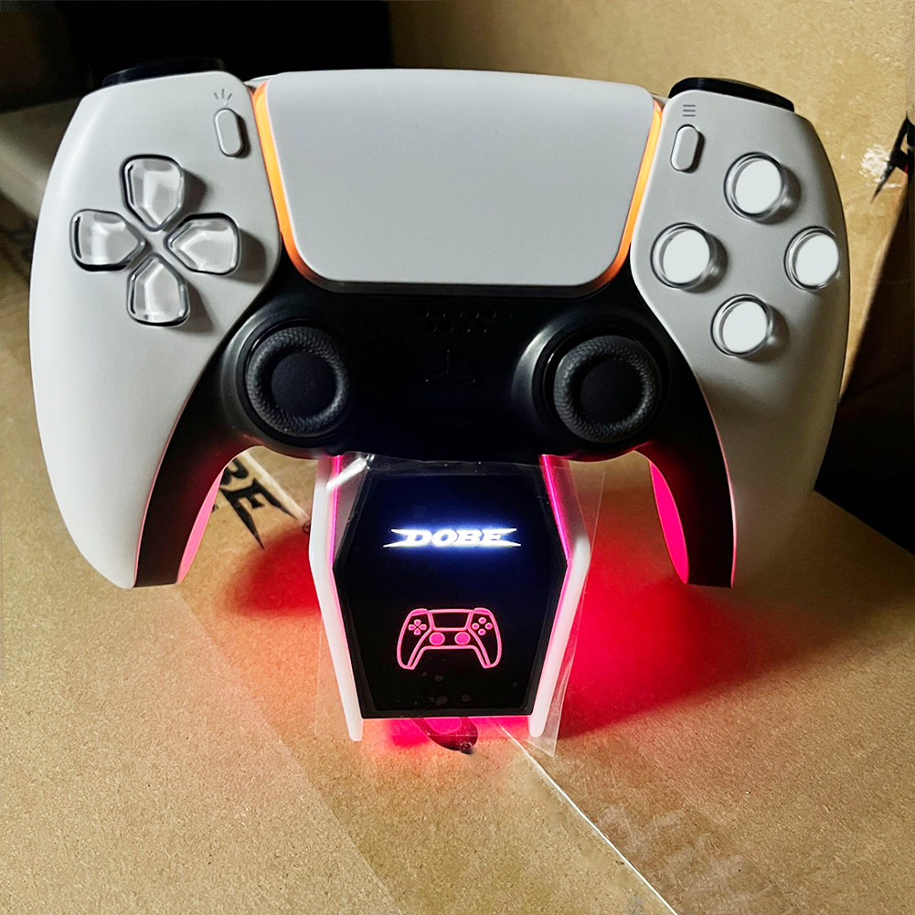 For PS5 Controller Charger Station with RGB Light Charging Cradle Dock ...