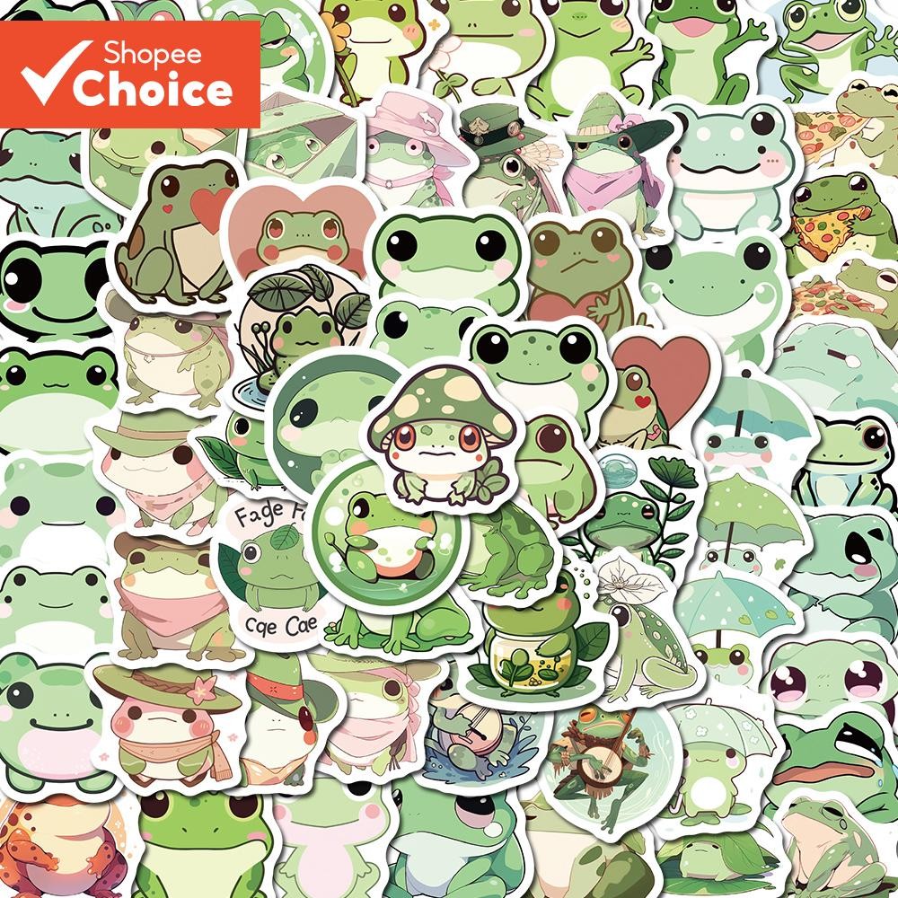 100pcs Cute Frog Cartoon Stickers Exquisite and Creative DIY Hand ...