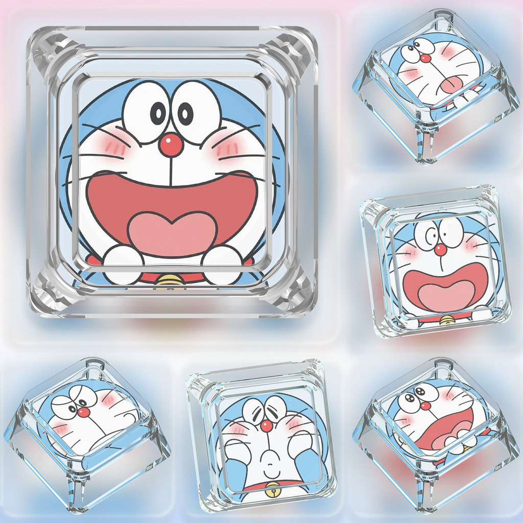 Doraemon Emoticon Pack Keycap Single Blue Fatty Q Version Cute Cross ...