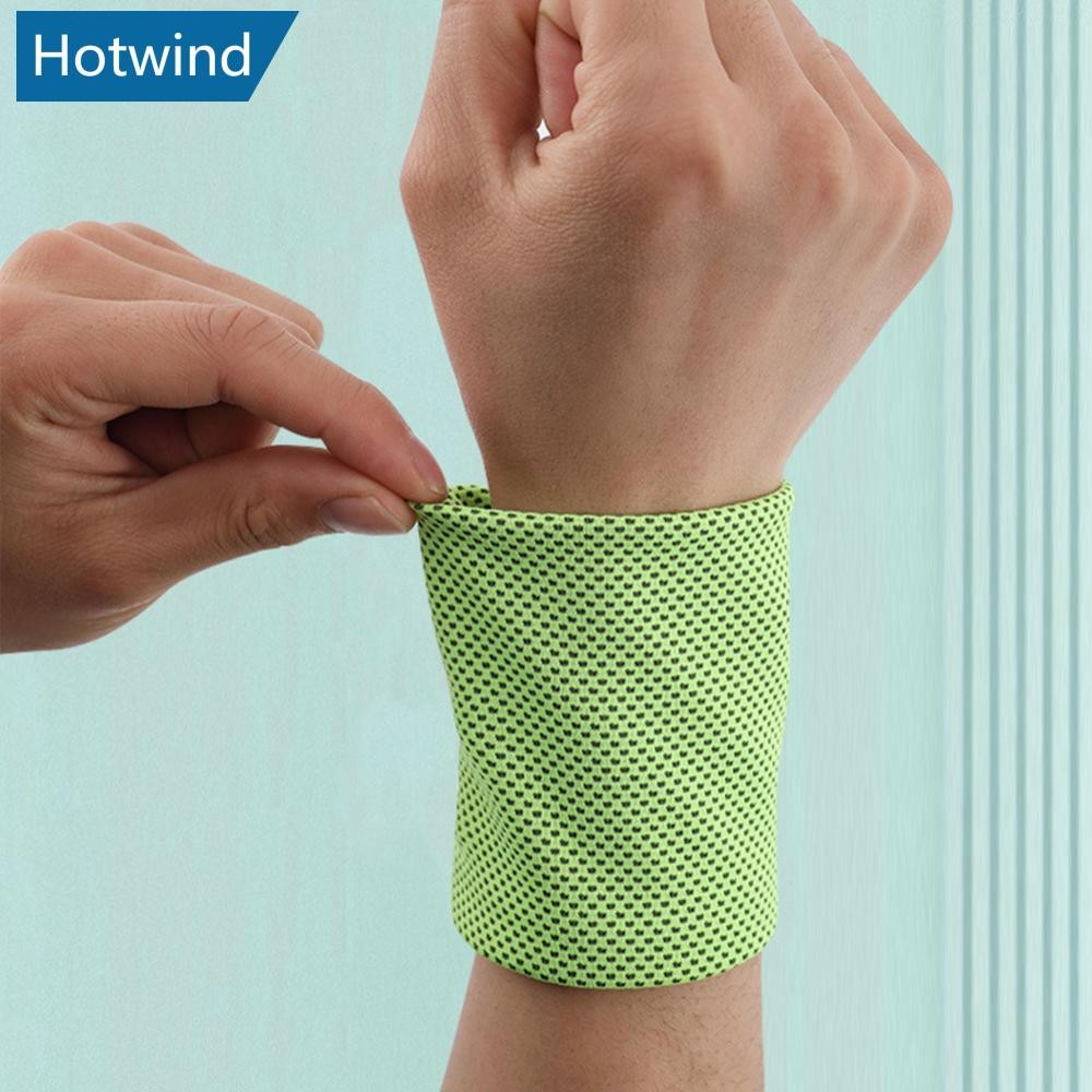 HW Summer Ice Cooling Wrist Sweatband Tennis Sport Wristband Volleyball ...