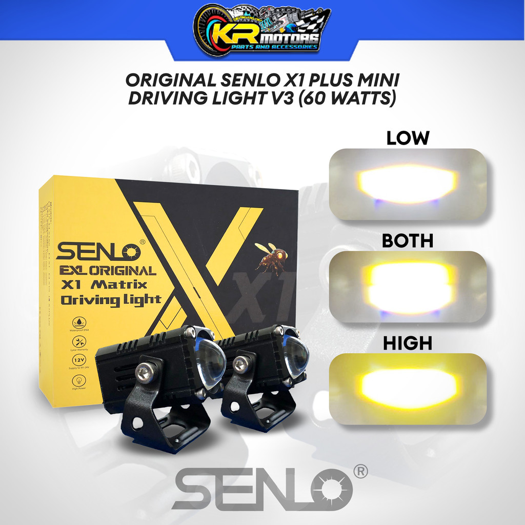 Original Senlo X1 PLUS 60Watts Mini Driving Light V3 (6 MONTHS WARRANTY ...