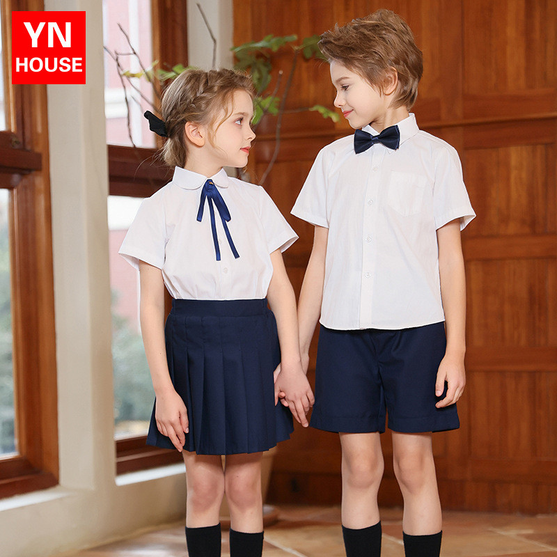Children's Chorus Costumes Boys Girls Short-Sleeved White Shirt Suits ...
