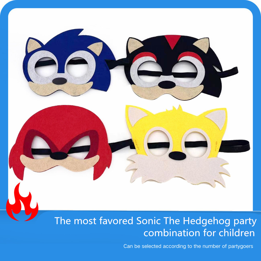 New Felt Sonic The Hedgehog Masks Kids Party Birthday Festival Cosplay ...