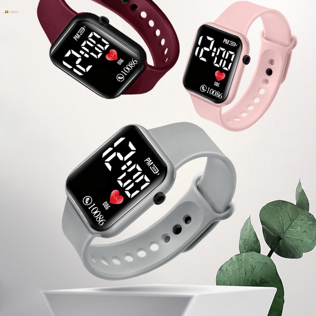 LED Digital Electronic Watch The Globe Large Square Dial Led Screen ...