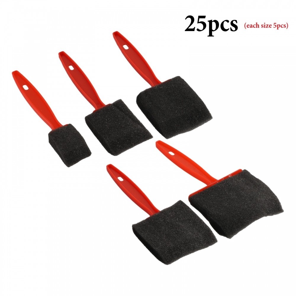 Foam Paint Brush Set 25 Piece Set Color Wash Brushes Fine Foam Brushes ...