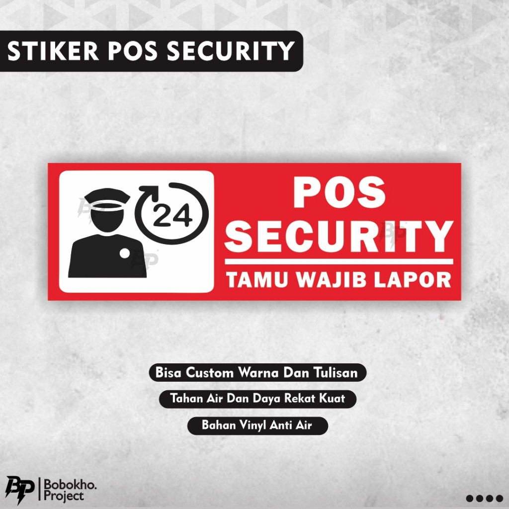 Security Post Sticker / Security Post Sticker / Security Guard Post ...
