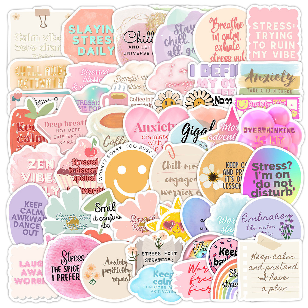 Funny Healing Slang. Label Art Series 01 Stickers 50Pcs/Set DIY Fashion ...