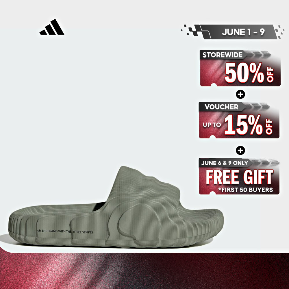 adidas Lifestyle Adilette 22 Slides Women Green IG8264 | Shopee Philippines