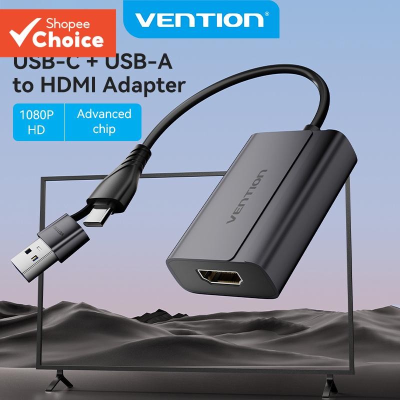 [Shopee Choice] Vention HDMI Adapter USB-C USB to HDMI 1080P@60Hz ...