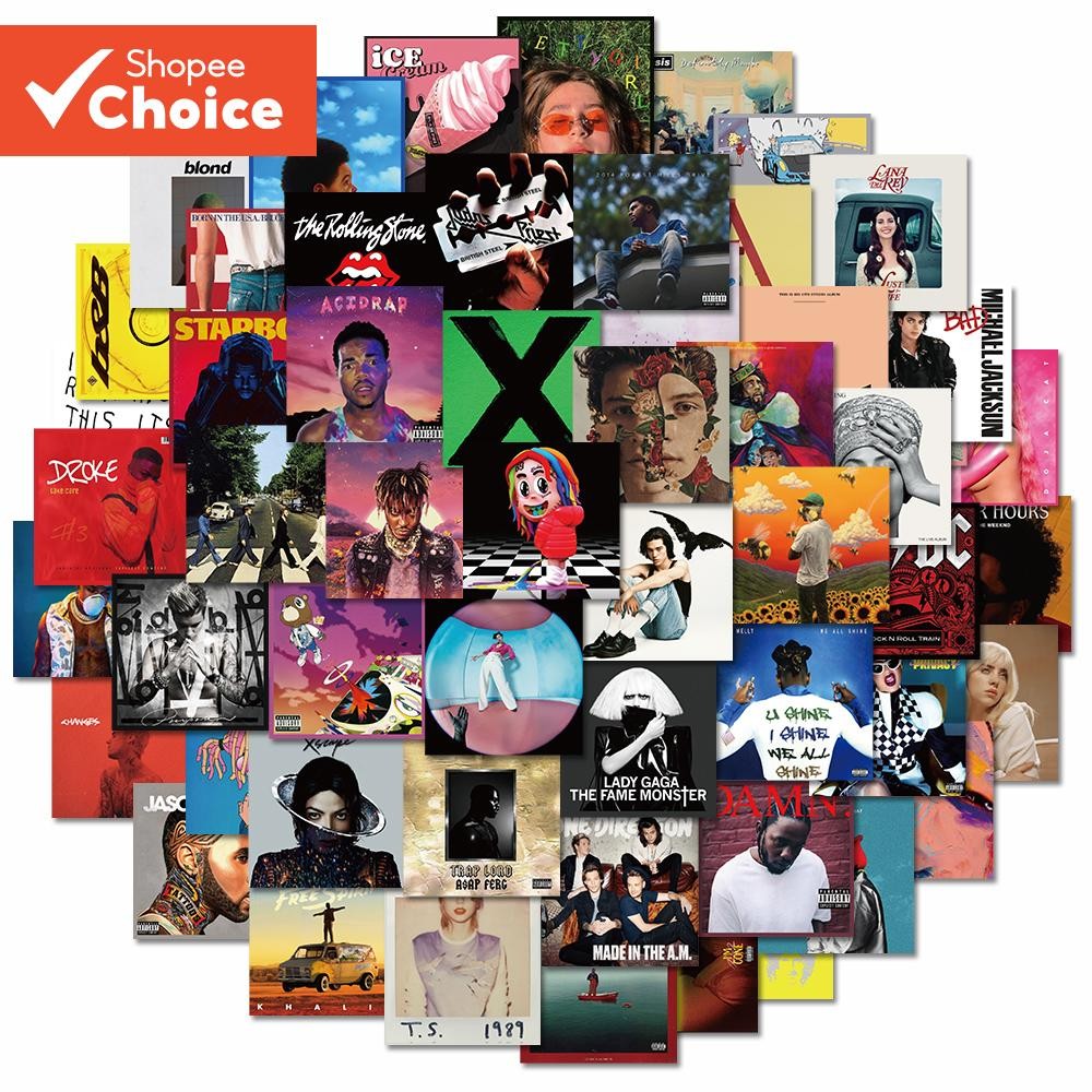50pcs Famous Singer Album Stickers, Creative and Personalized Handheld ...