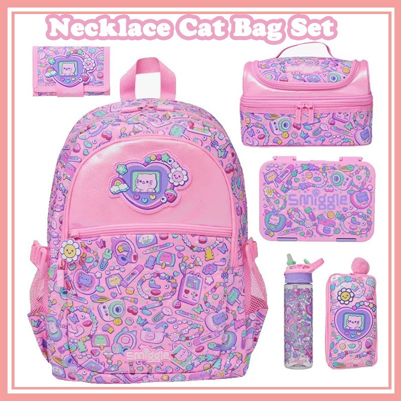 [Local+COD] New Smiggle Necklace Cat Backpack Australia school Bag ...