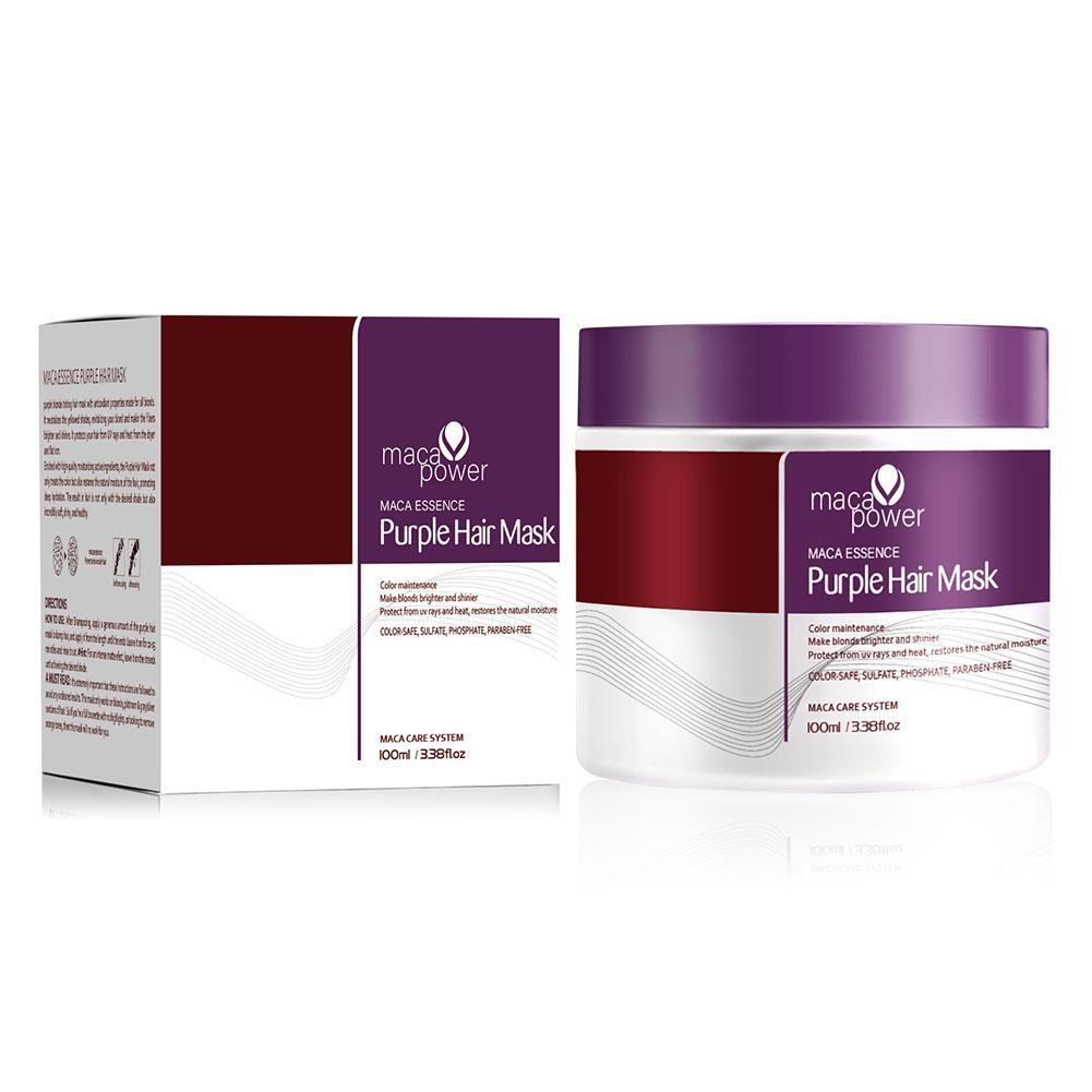 100ml Keratin Purple Hair Mask Moisturizing Nourishing For Gray Blonde ...