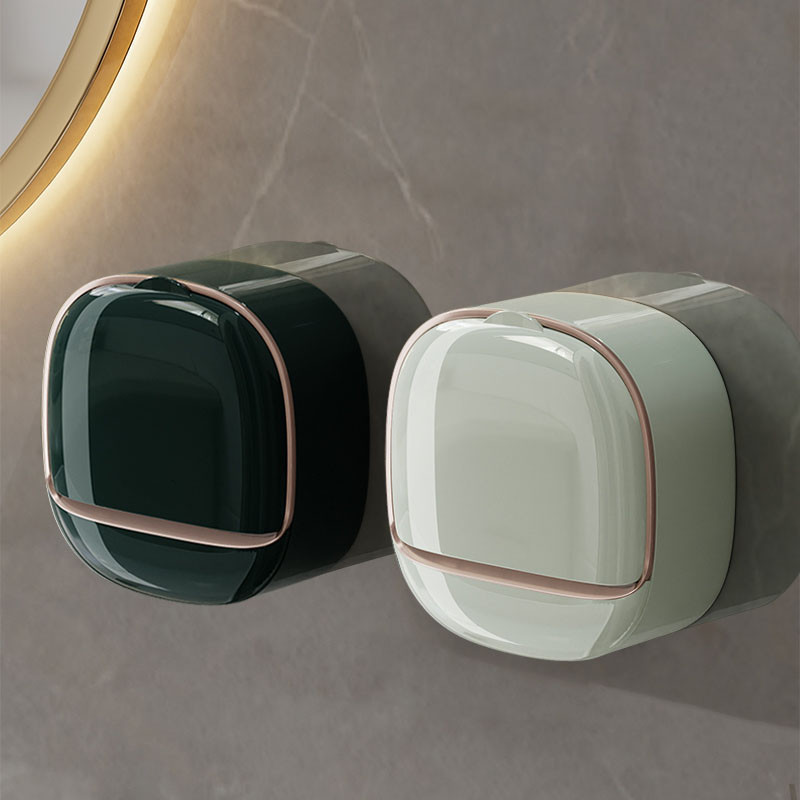 Minimalism Square Soap Box Wall Drain Soap Holders Bathroom Soaps Cases ...