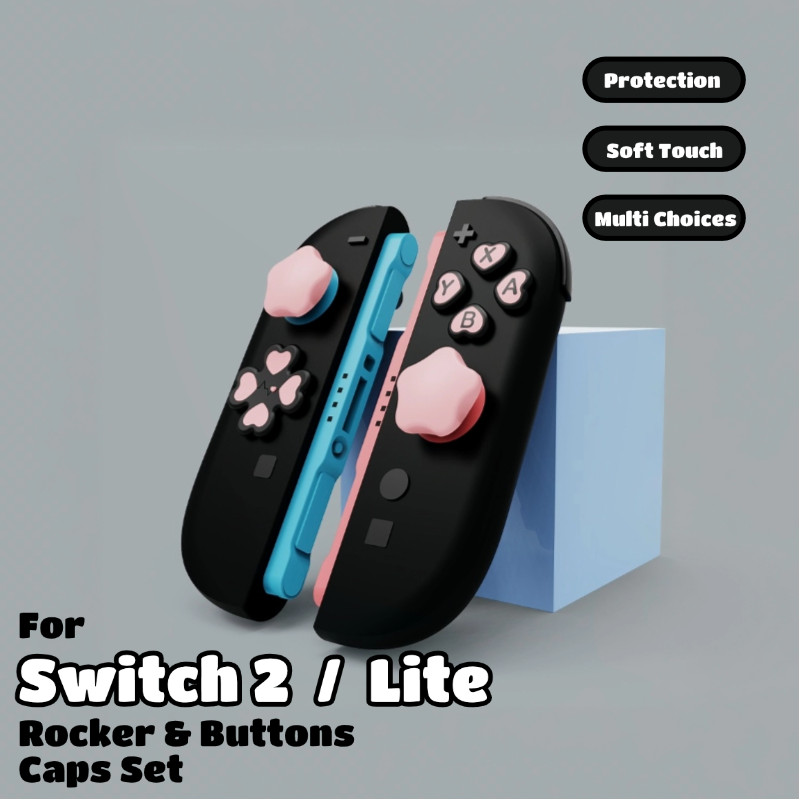 Switch Button Rocker Heart-Shaped Caps Set for Nintendo Switch 2 Local ...
