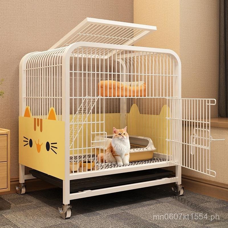 Cat Foldable Space-Saving Indoor Integrated Cage Villa House Cat Cage ...
