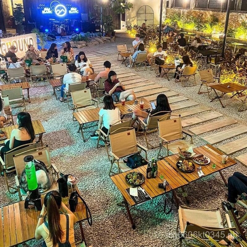 Atmosphere Table and Chair Set for Night Market, Outdoor Bar, Camping ...