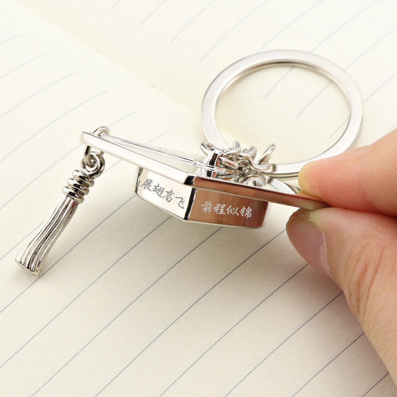 2025 New Graduation Ceremony Key Chain Cute Doctoral Hat Key Ring ...